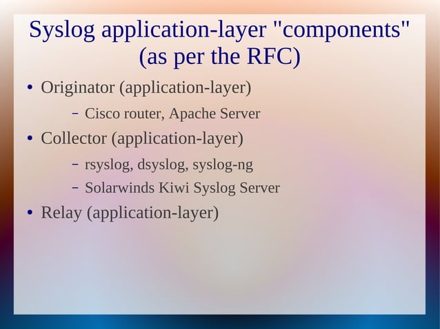 Configuring Syslog by Octavio | PPT | Free Download