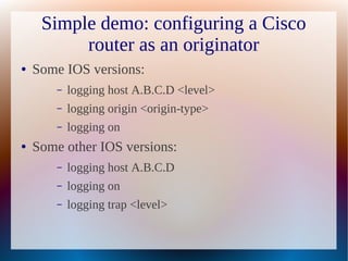 Configuring Syslog by Octavio | PPT