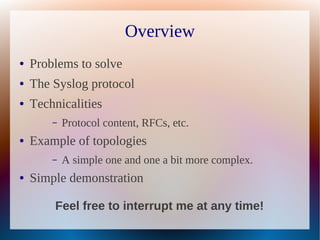 Configuring Syslog by Octavio | PPT