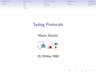 Syslog Protocols | PDF