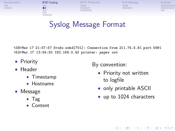 Syslog Protocols