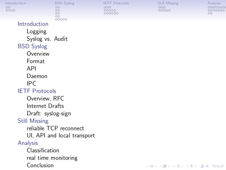 Syslog Protocols