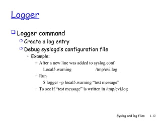 Syslog explained in detail in this presentation.ppt