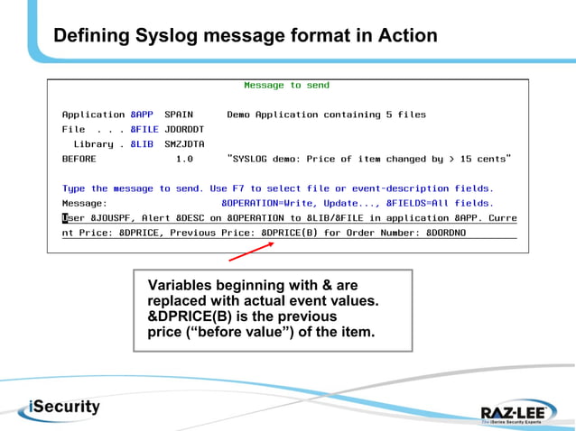 Syslog for SIEM using iSecurity | PPT