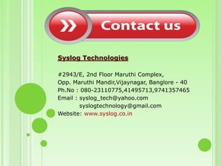 Syslog Technologies | PPTX