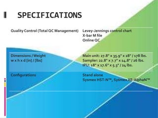 Sysmex xe-5000 | PPTX