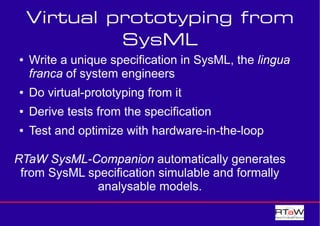 Overview of RTaW SysML-Companion | PDF