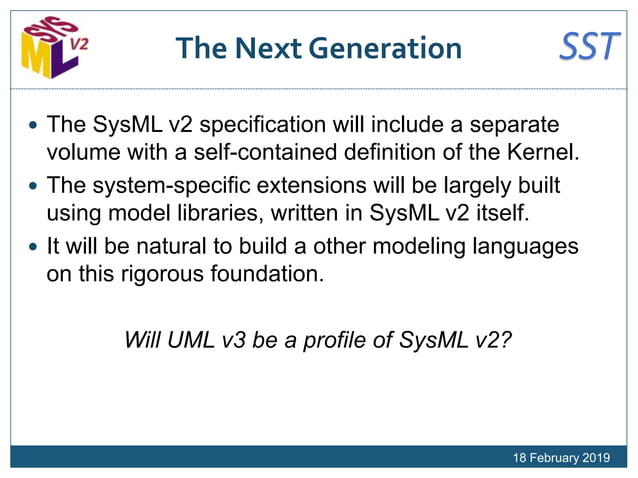 Sysml V2 And The Next Generation Of Modeling Languages Ppt Free Download