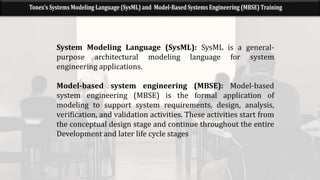 Systems Modeling Language (SysML) and Model-Based Systems Engineering (MBSE) Training | PPT