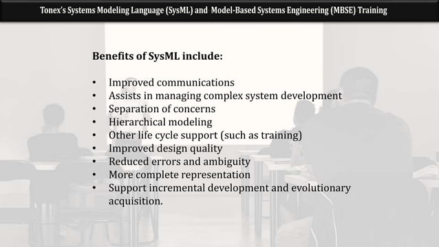 Systems Modeling Language (SysML) and Model-Based Systems Engineering ...