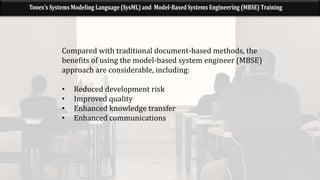 Systems Modeling Language (SysML) and Model-Based Systems Engineering ...