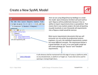 SysML Design of Simulation Game | PPT