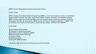 SysML MBSE Training Courses, Seminars & Consulting Services by Tonex | PPTX