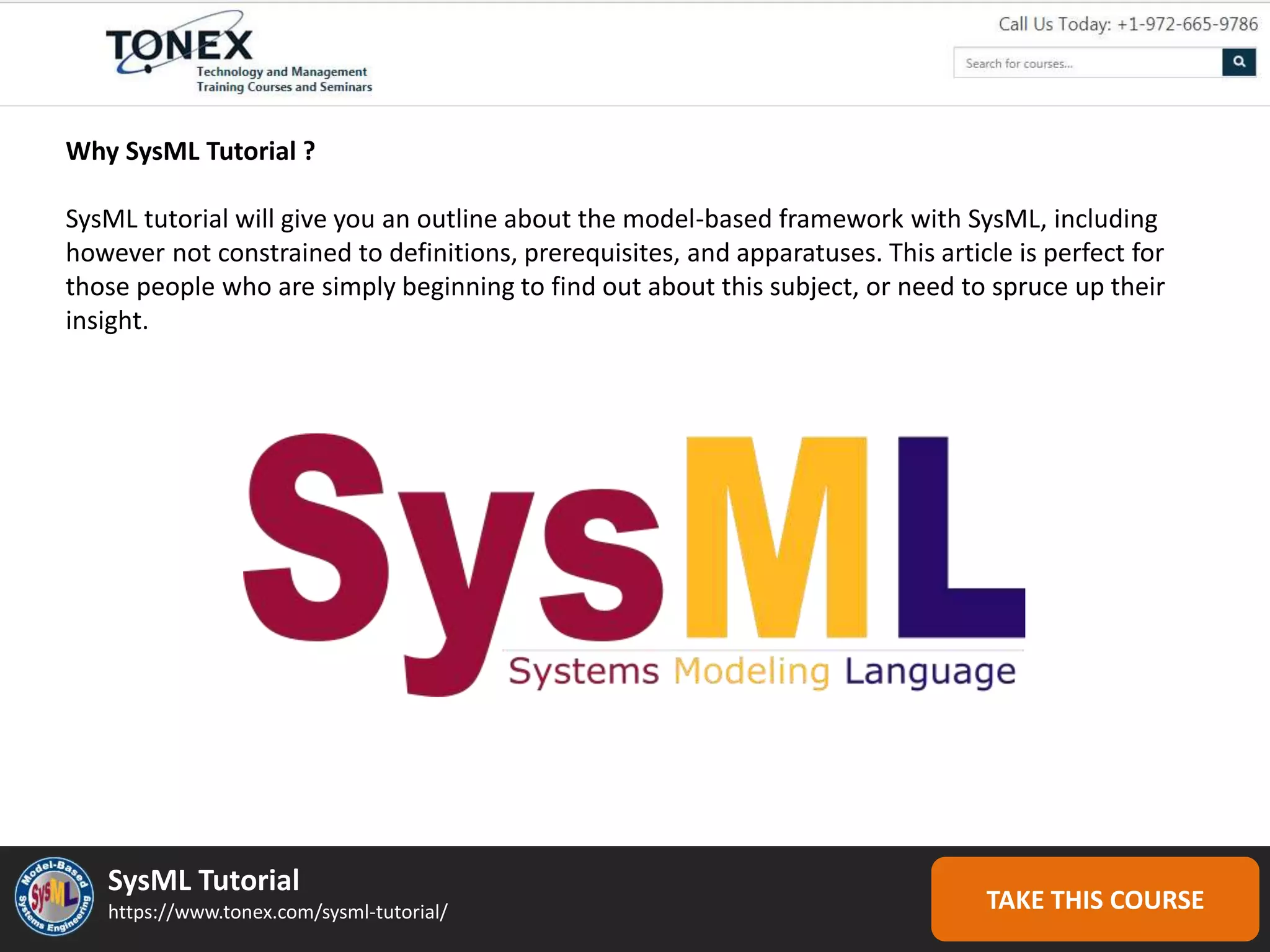 SysML Tutorial | PPTX