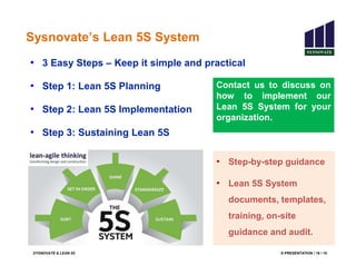 Sysnovate-Lean-5S management system at construction project site | PDF