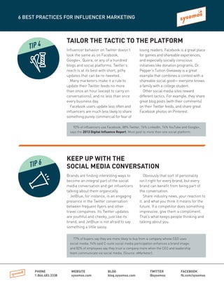 Tip sheet Influencer marketing | PDF | Social Networking | Internet