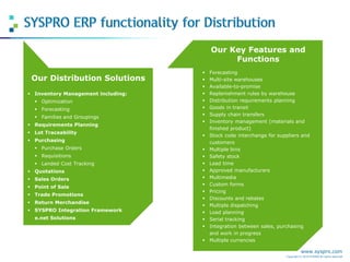 SYSPRO ERP for Distribution | PPT