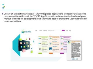 Mobile ERP Solution Simplified - SYSPRO Espresso | PPTX
