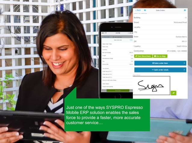 SYSPRO Espresso Mobile ERP Solution for the Sales Force | PPT