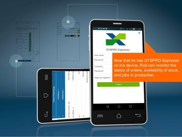 SYSPRO Espresso Mobile ERP Solution for Factory Floor Manager
