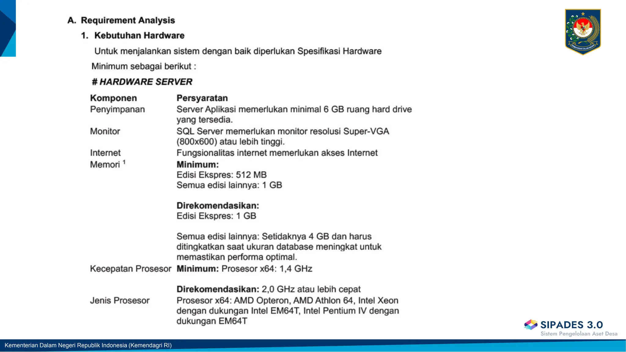 sysreq sipades 3.0 dan materi bpkp untuk desa.pdf