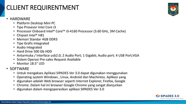 sysreq sipades 3.0 dan materi bpkp untuk desa.pdf