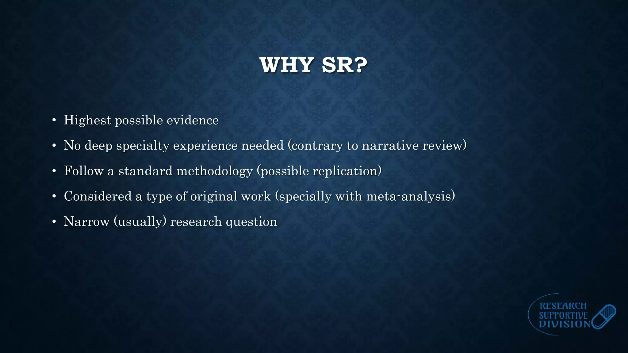 Main steps of systematic review (an intro.) | PPTX