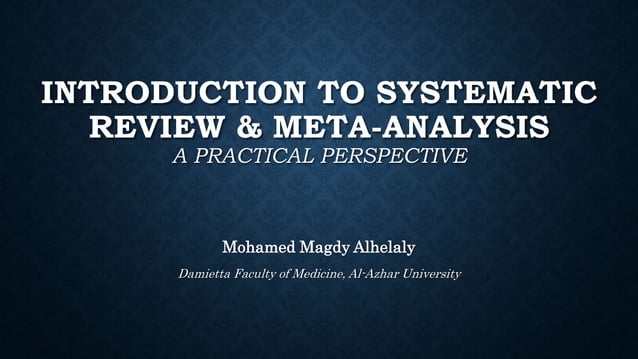 Main steps of systematic review (an intro.) | PPTX