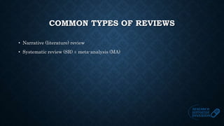 Main steps of systematic review (an intro.) | PPTX