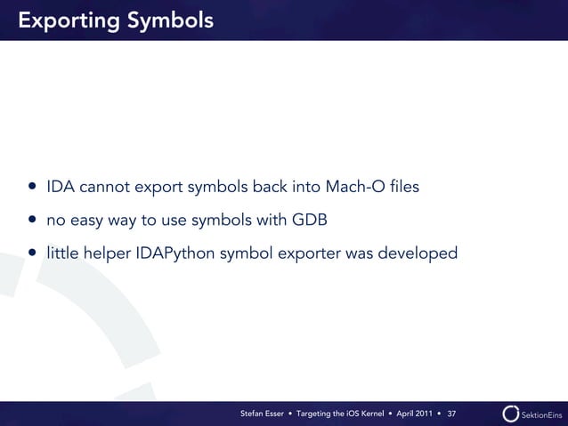 Targeting the iOS kernel | PPT