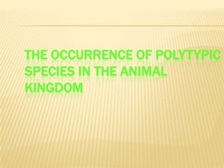 Animal Systematics Lecture 3 | PPTX