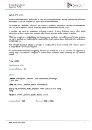 Systech International Corporate Profile | PDF | Bankruptcy | Business Banking & Finance