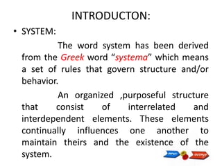 System approach in Geography | PPTX
