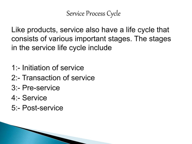 Service process cycle and service management system | PPTX