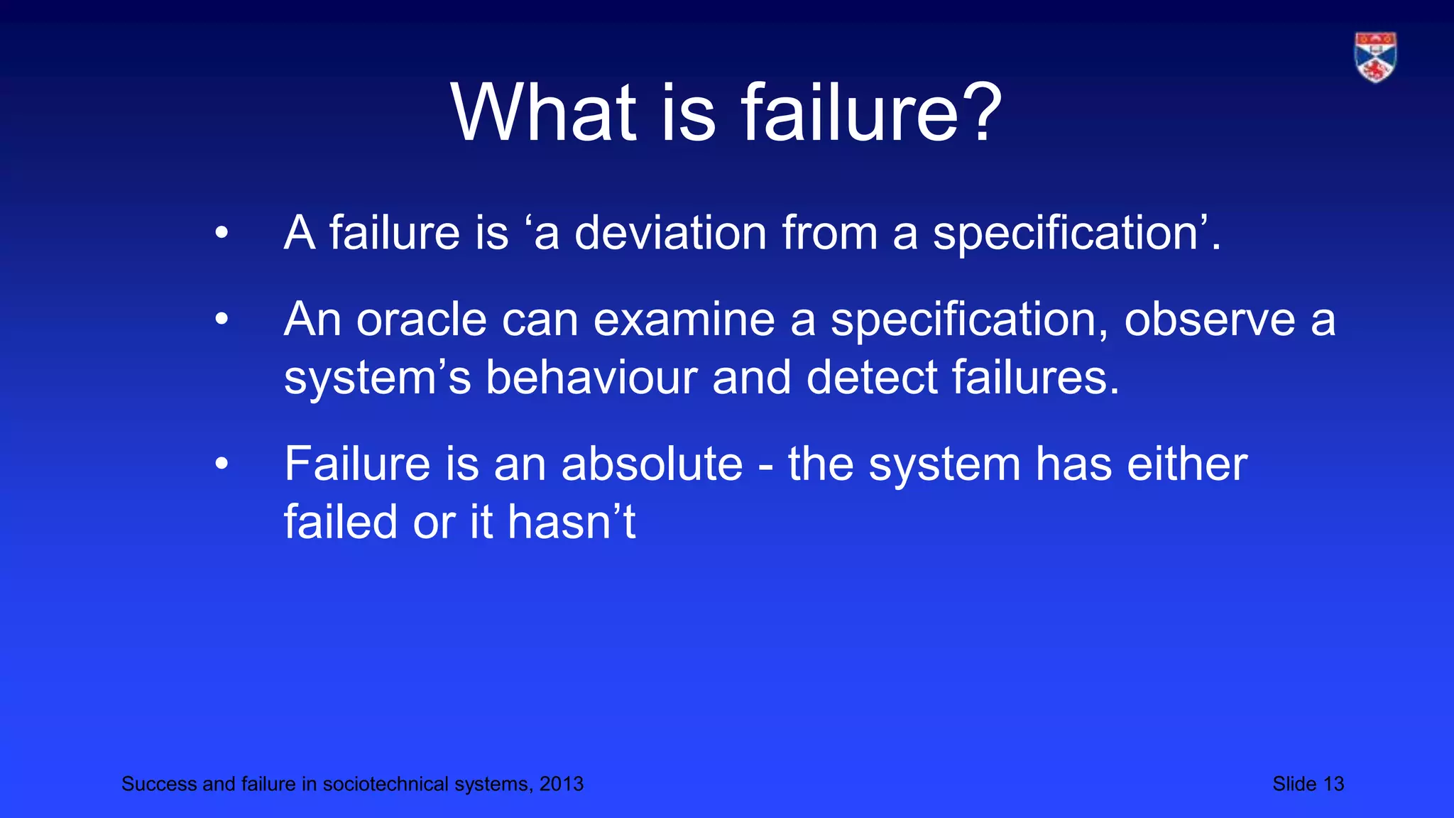 System success and failure | PPTX