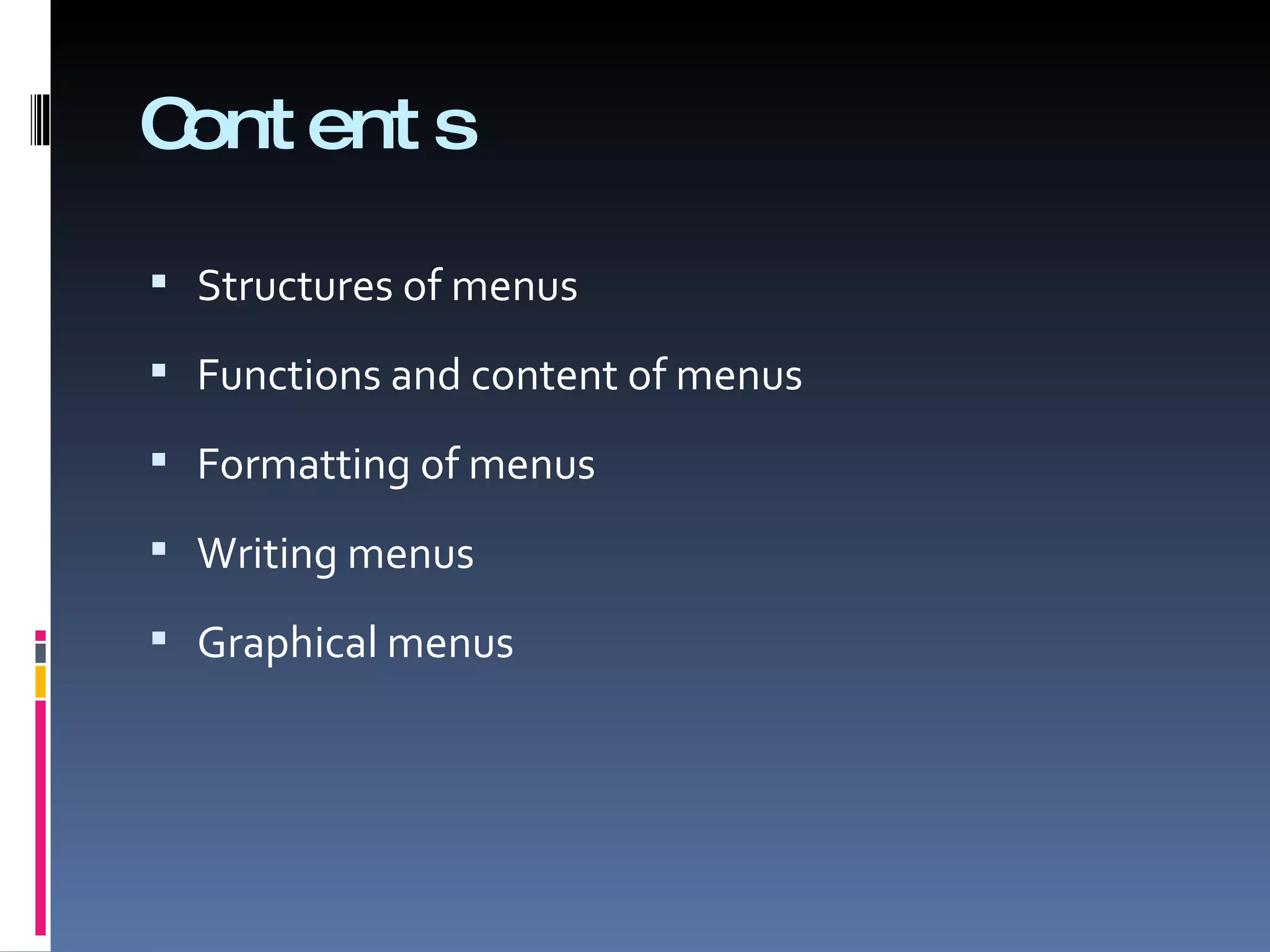 System Menu And Navigation | PPT