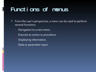 System Menu And Navigation | PPT