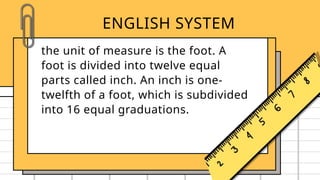 Measuring the World: A Comparison of English and Metric Systems".pptx ...