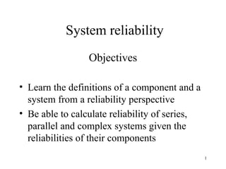 system-reliability in condiryion monitoring concept | PPT