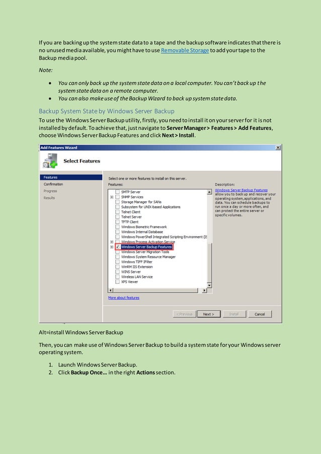 system state backup restore | DOCX