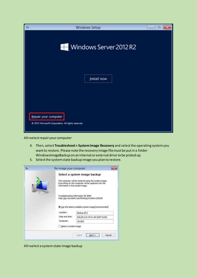 system state backup restore | DOCX