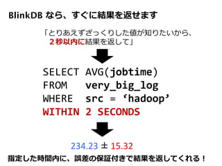 BlinkDB 紹介 | PPT
