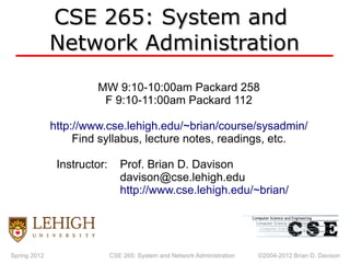 System and Network Administration course | PDF