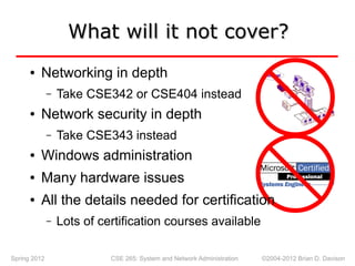 System and Network Administration course | PDF