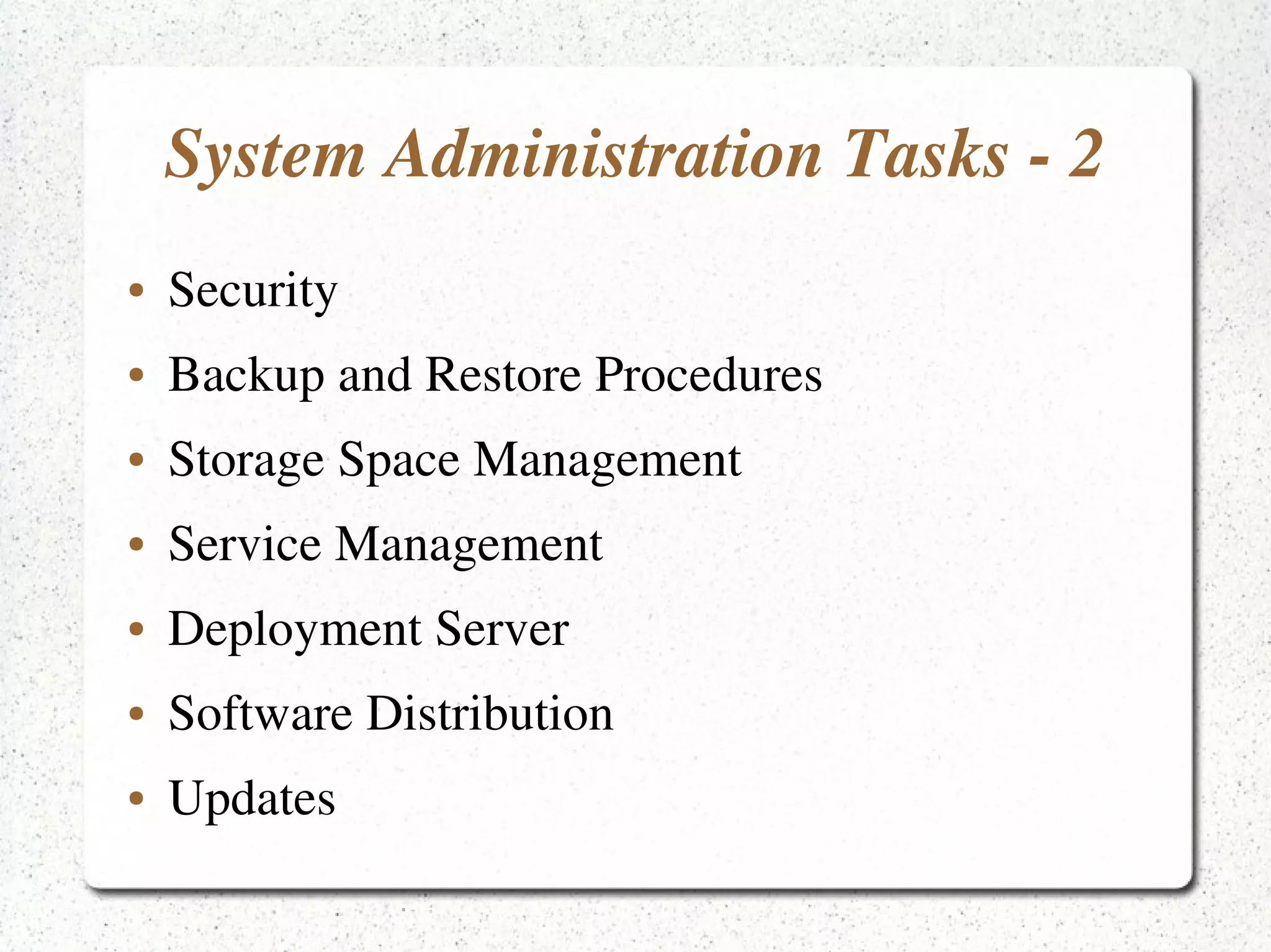 System Administration | PDF