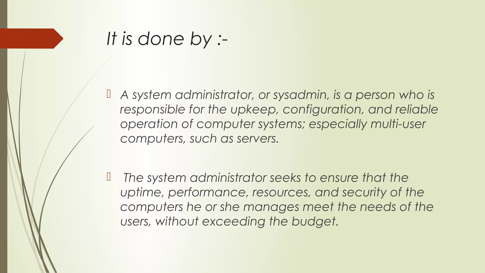 System administration with automation | PPT