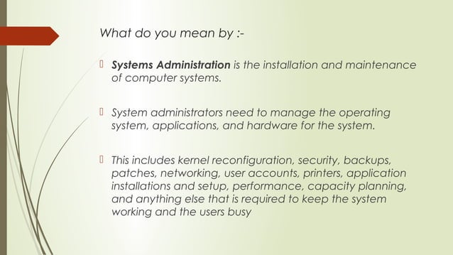 System administration with automation | PPT