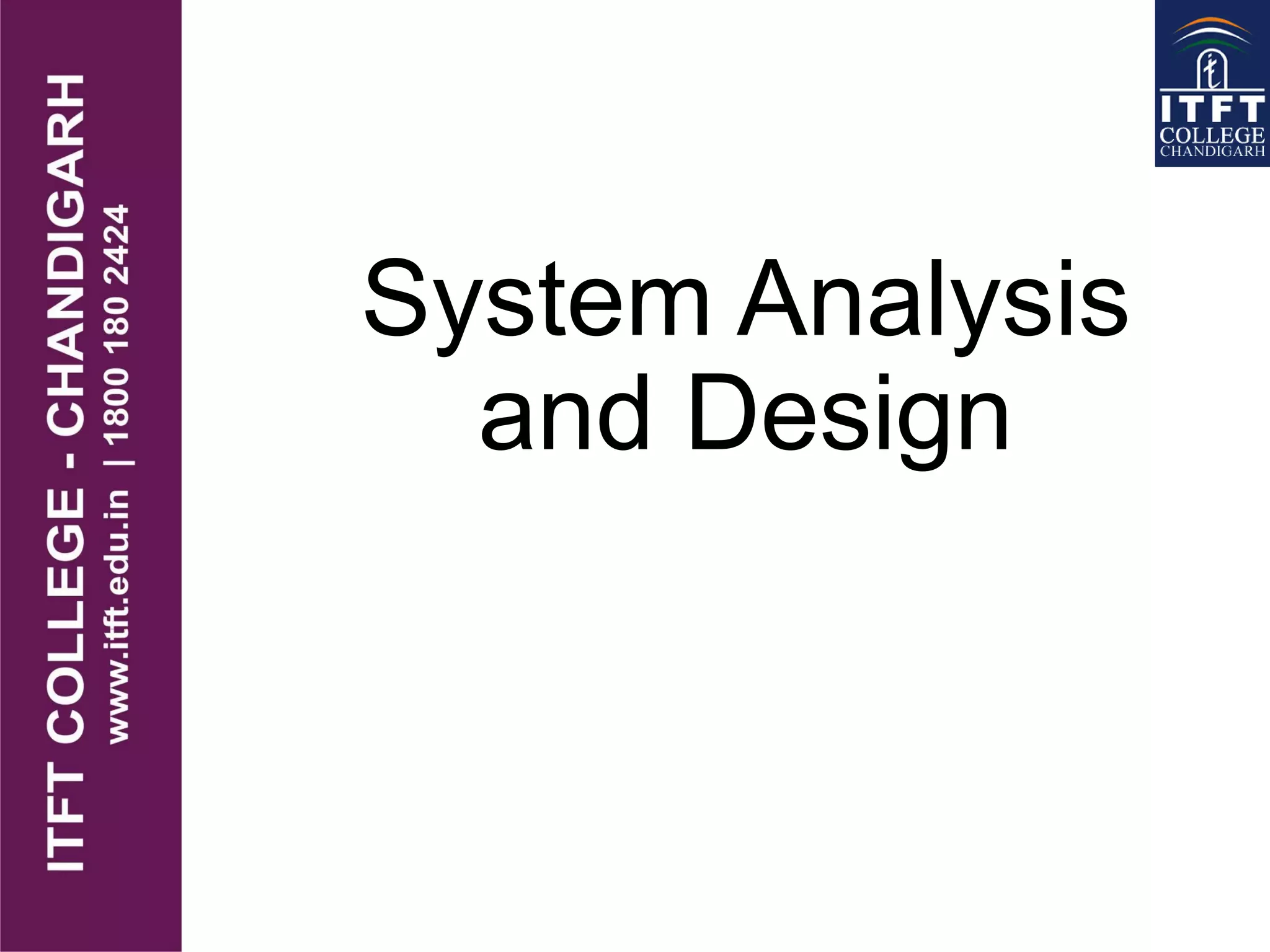 itft-System analysis and design | PDF