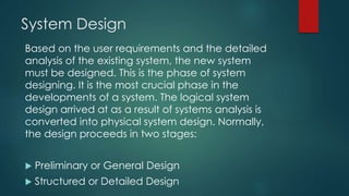 System Analysis and Design | PPT | Free Download