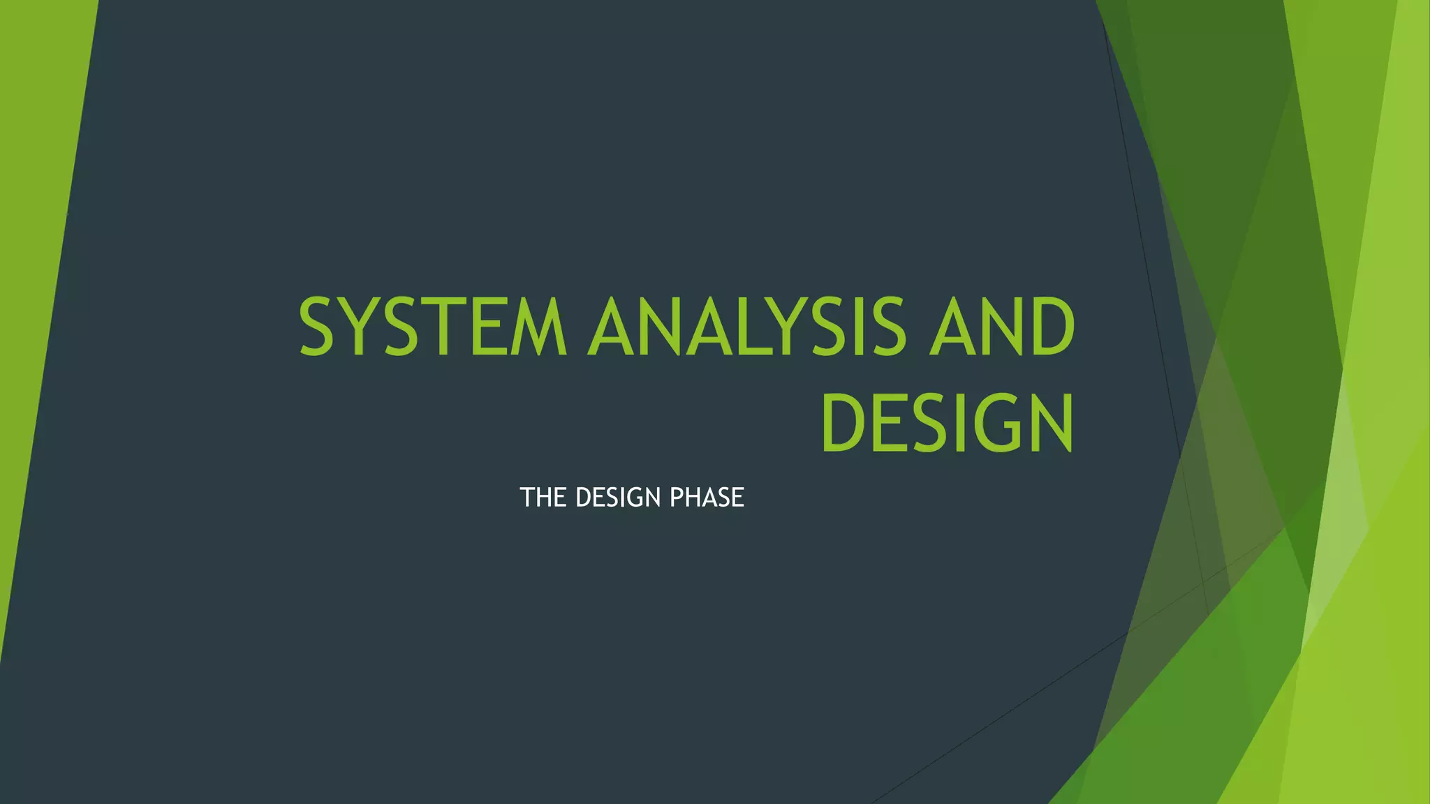 System analysis and design | PPT